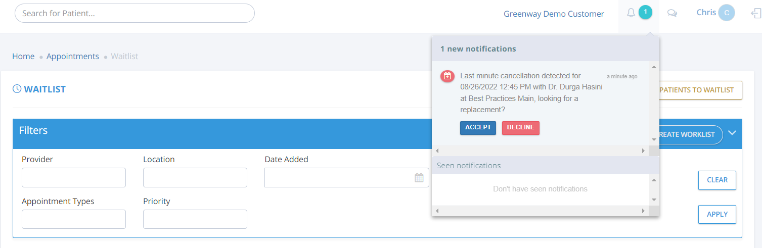 Last Minute Cancellations
